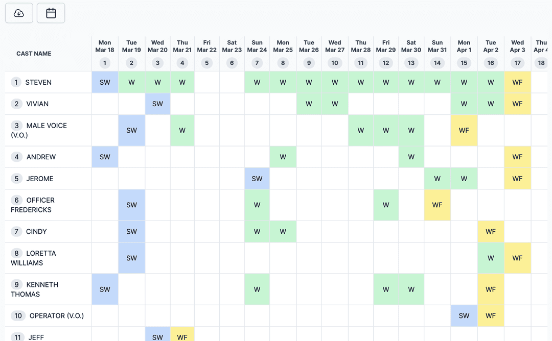 How to Create a Shooting Schedule (Step-by-Step Guide) - Shamel Studio